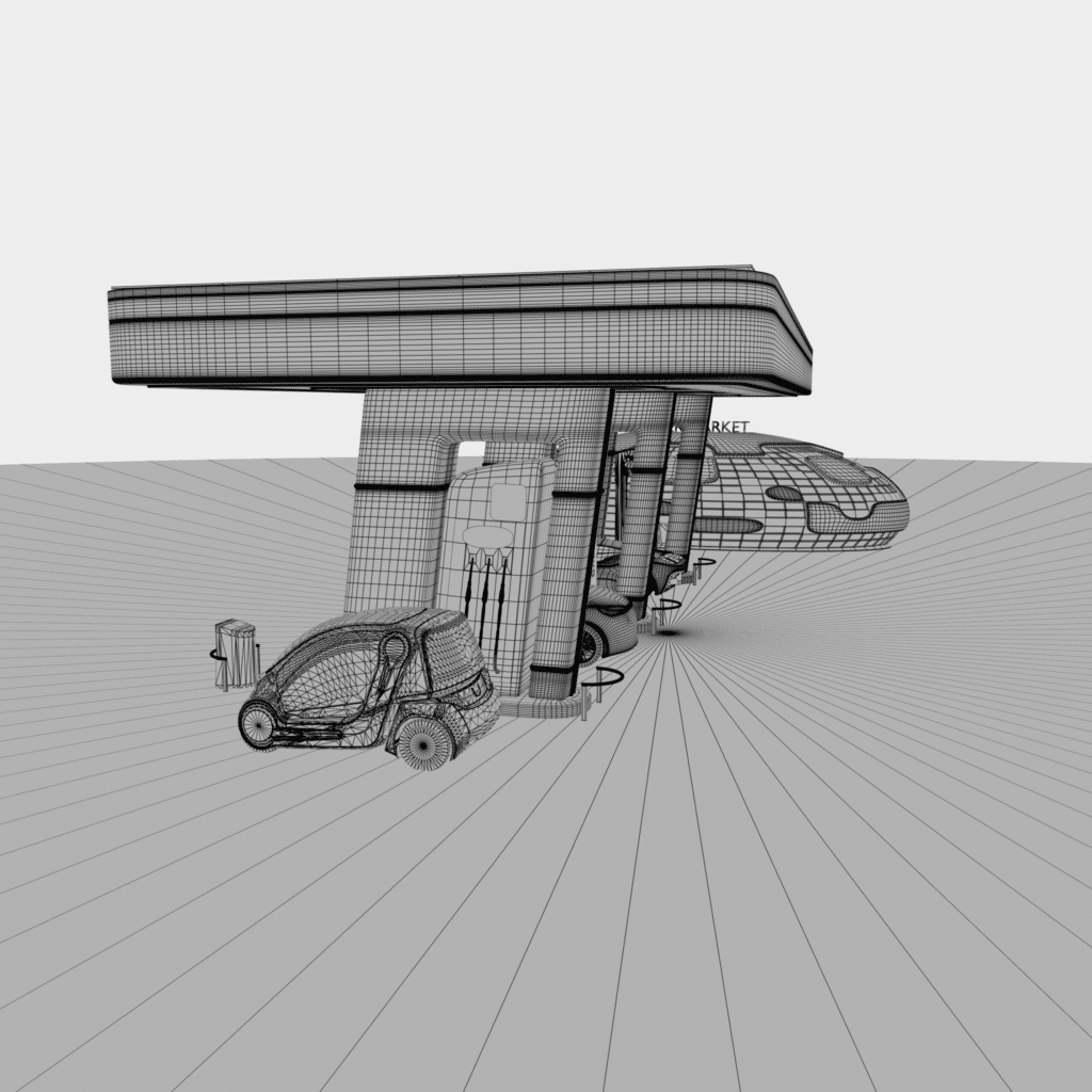 Fuel Station 3D Model Download