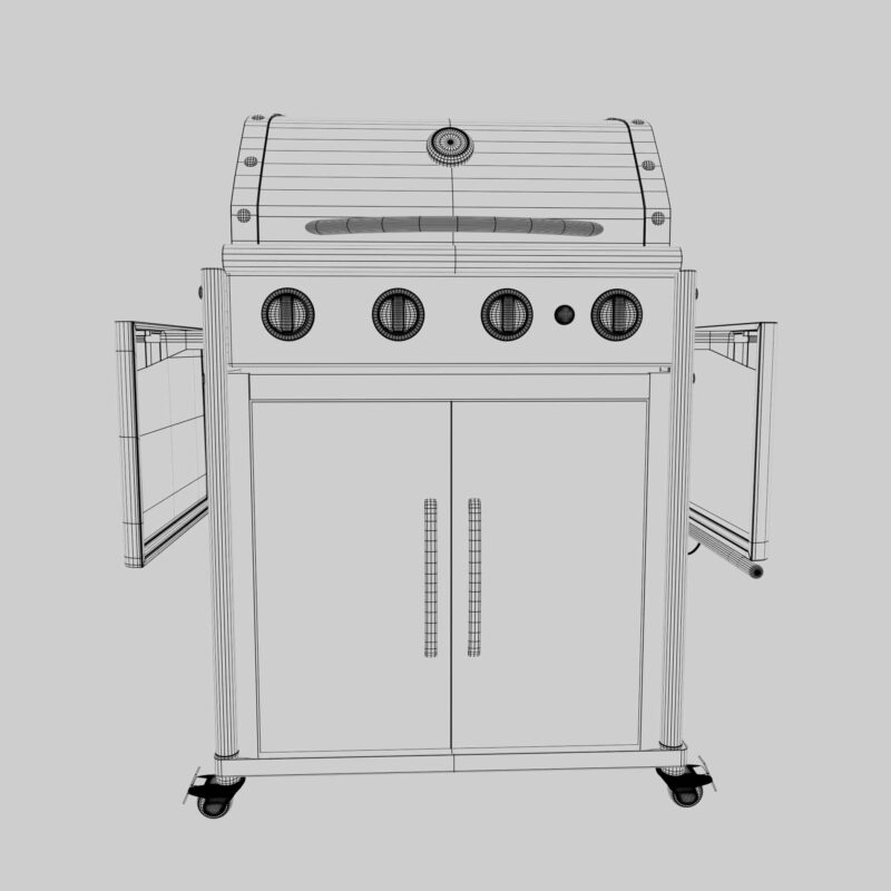 Out Door Barbecue Grill 3D Model Free Download