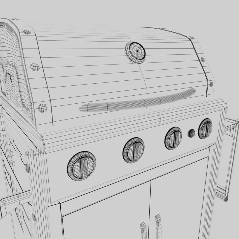 Out Door Barbecue Grill 3D Model Free Download