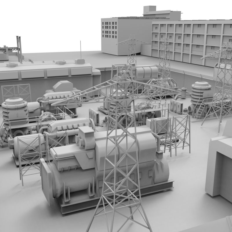Power Station 3D Model Download