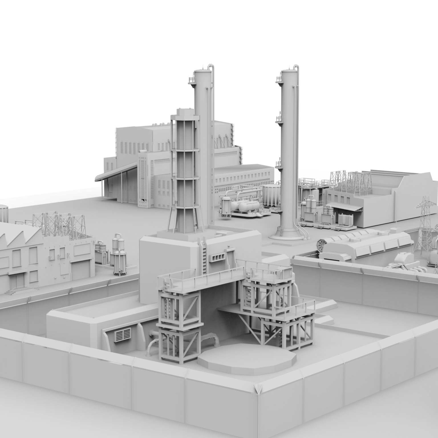 Power Station 3D Model Download