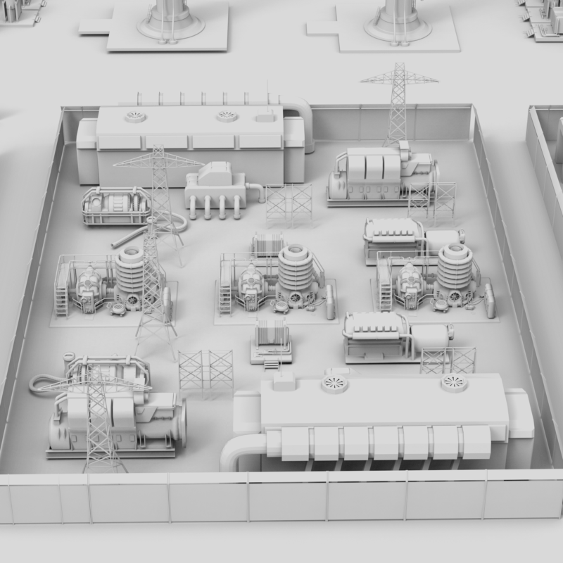 Power Station 3D Model Download