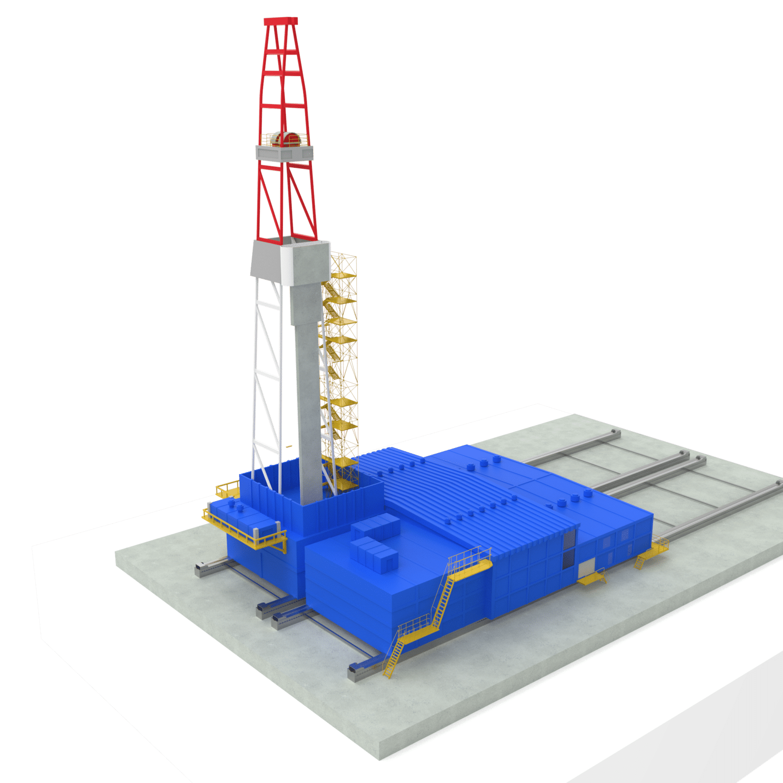 Land Oil Rig 3D Model Download