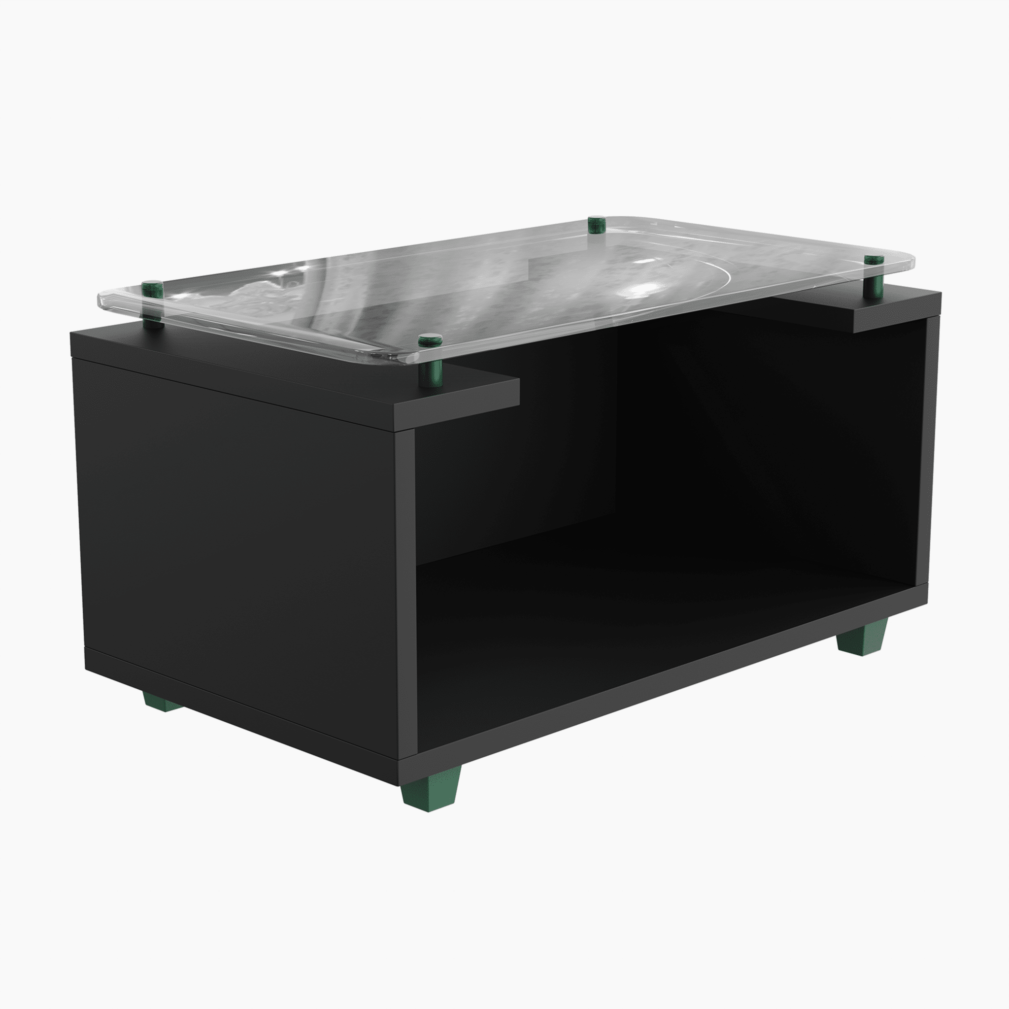 Modern Glass Top Coffee Table 3D Model
